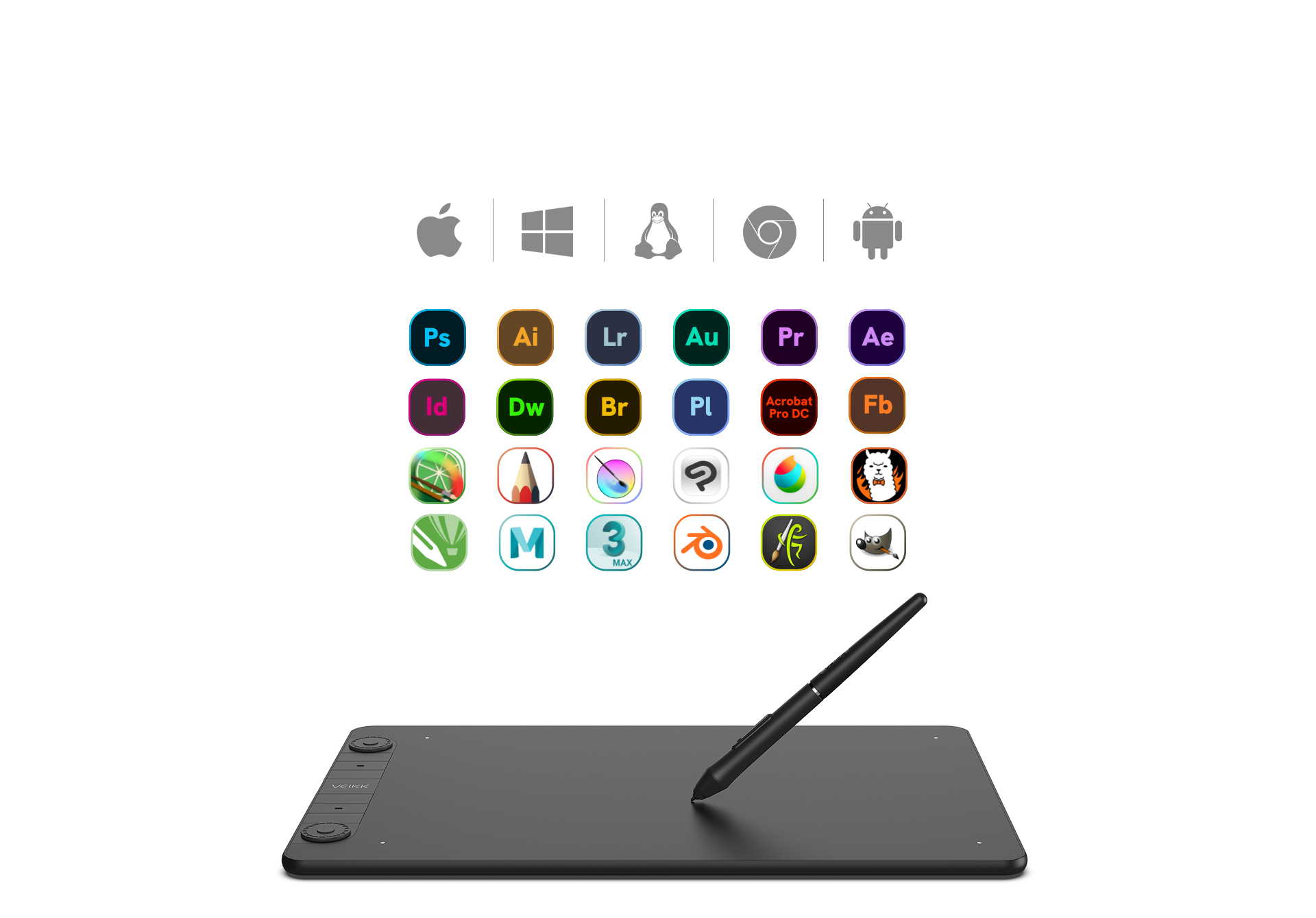 VEIKK Creator VK1060Pro Pen Tablet & Drawing Tablets For Artists